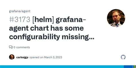 Helm Grafana Agent Chart Has Some Configurability Missing For My Use