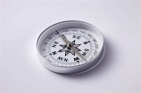 Premium Photo Close Up Of Compass Against White Background