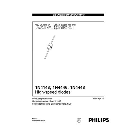1n4148 Philips High Speed Diode Datasheet