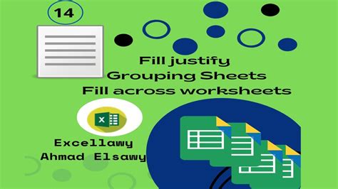 fill justify and across excel worksheets youtube