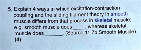 SOLVED 5 Explain 4 Ways In Which Excitation Contraction Coupling And
