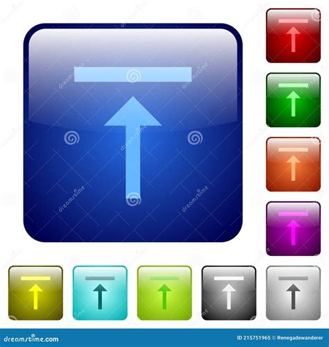 Vertical Align Top Color Square Buttons Stock Vector Illustration Of Vector Rounded 215751965