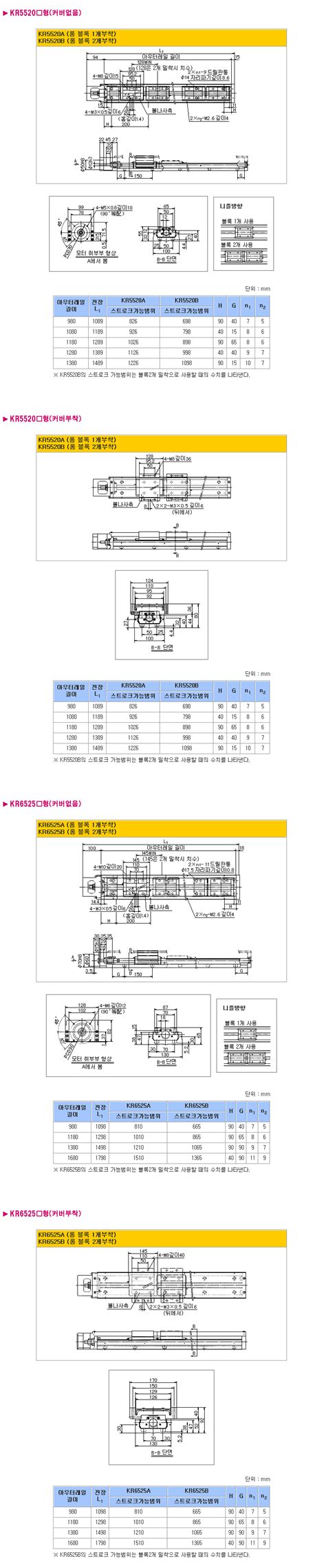 우진베어링 LM엑츄에이터 KR 1 페이지