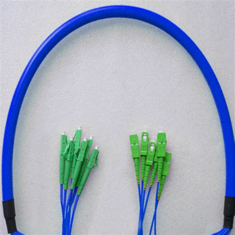 Indoor Armored 6 Fiber Lc Apc To Sc Apc Patch Cord 9 125 Singlemode