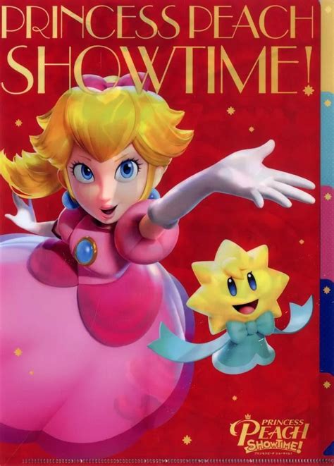 駿河屋 ピーチ姫＆ステラ タブ付き5ポケットa4クリアファイル 「プリンセスピーチ Showtime」 プラチナポイント 交換グッズ