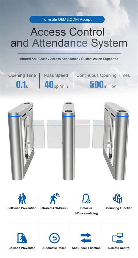 High Quality Bi Directional Automatic Swing Barrier Gate China