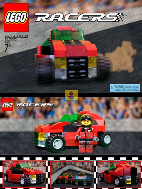 Lego Moc Racecar Red Roller Front And Back Of Box By Greatgrandraizin