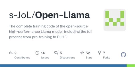 GitHub S JoL Open Llama The Complete Training Code Of The Open Source High Performance Llama