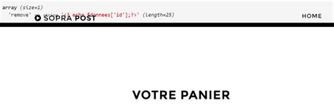 [résolu] supprimer une ligne depuis une page panier utilisation