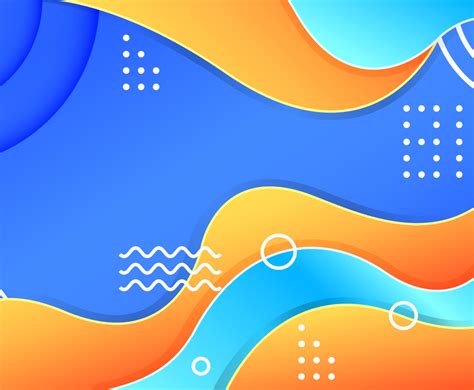 Dynamic Blue And Orange Wave Abstract Background Vector Art And Graphics