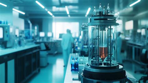 Modern Laboratory With Advanced Bioreactor System Stock Illustration