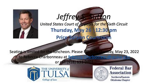 Northern Eastern Oklahoma Chapter Luncheon With Sixth Circuit Chief Judge Sutton Federal Bar