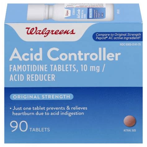 Walgreens Acid Controller And Acid Reducer Tablets 10mg 90 Count 90 Ct