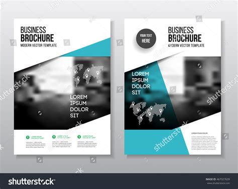 Startup Presentation Layout Business Flyer Annual Stock Vector