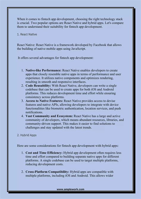 Choosing The Ideal Framework For Fintech Apps React Native Vs Hybrid