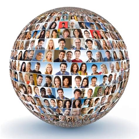 Global Social Network Connecting People Worldwide Premium Ai Generated Image