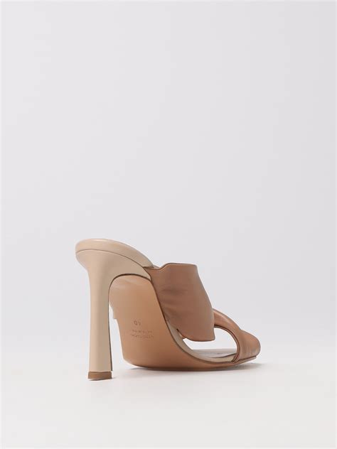 Anna F Outlet Shoes Woman Beige Anna F Heeled Sandals 3660 Nappa