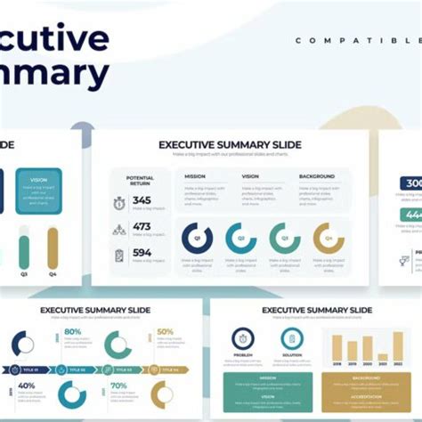 Business Executive Summary PowerPoint Infographics MasterBundles