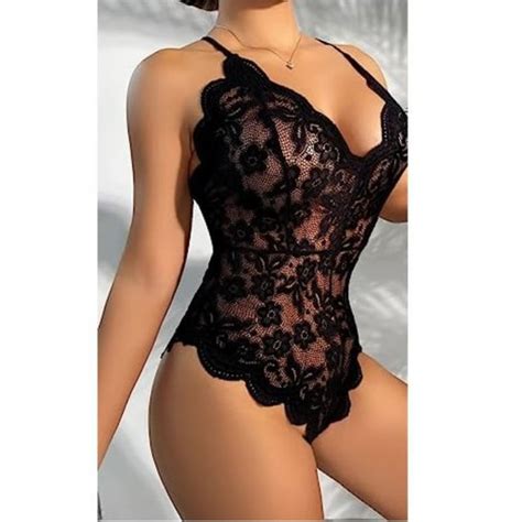 Avidlove Tops Sexy One Piece Lingerie Deep V Teddy Lace Bodysuit