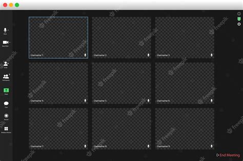 Premium Vector Video Conferencing User Interface Video Call Screen Interface Template