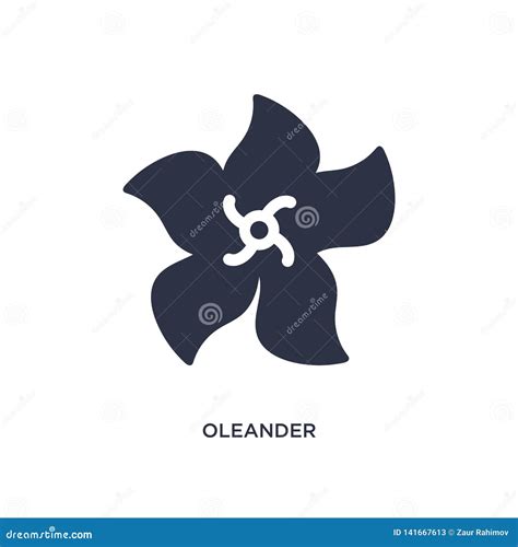 Oleander Icon On White Background Simple Element Illustration From