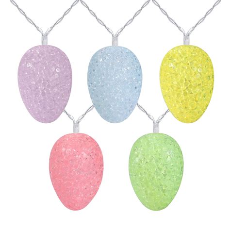 Easter Pastel Lights 594ft 10 Led Egg Decoration Lights Battery Powered Egg