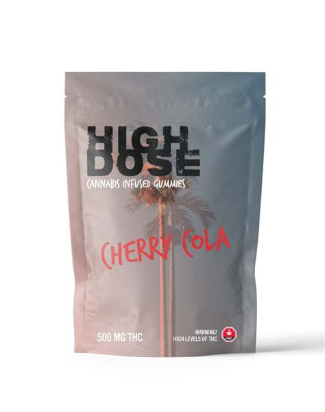 Edibles High Dose Gummies Cherry Cola 500mg