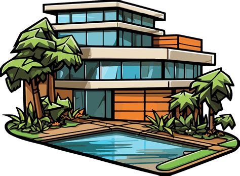 Modern House Cartoon Style Illustration 25902095 Vector Art At Vecteezy