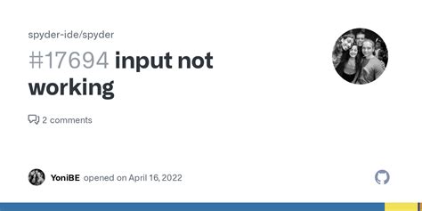 Input Not Working · Issue 17694 · Spyder Idespyder · Github