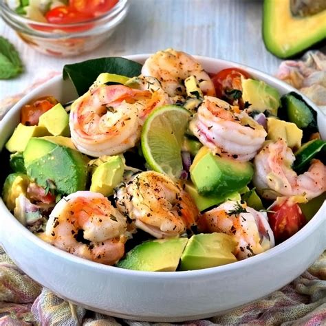Healthiest Cold Shrimp And Avocado Salad Recipe The Newlywed