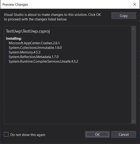 issue in installing microsoft appcenter crashes nuget · issue 1211