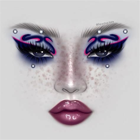 Digital Face Charts M U E 🇫🇷 On Instagram “very Blue🤭 ️by