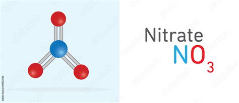 No3 Nitrate Molecule Stock Vector Image 66874412