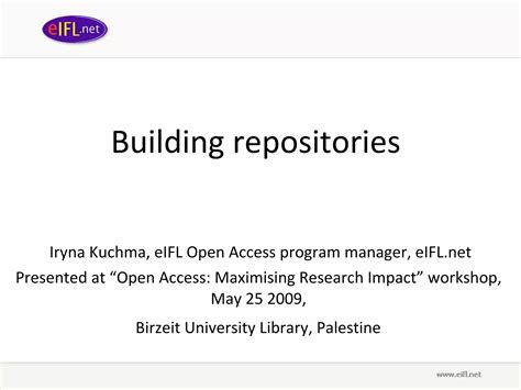 Building Repositories Ppt