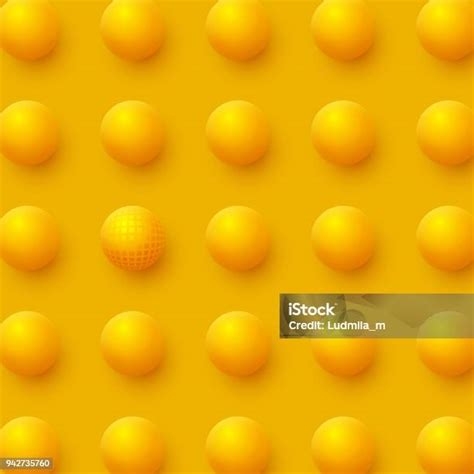 추상 분야 배경입니다 3d 노란 공입니다 벡터 일러스트입니다 0명에 대한 스톡 벡터 아트 및 기타 이미지 0명 3차원 형태