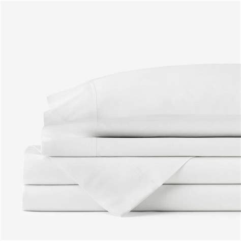 The Company Store Company Cotton White Cotton Percale Queen Sheet Set