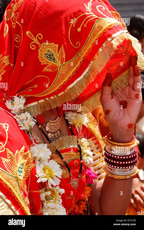 Rajasthani Marwari Woman In Veil On Occasion Of Gangaur Festival
