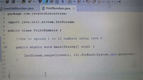 Java Stream Print 1 To 10 Numbers Java8 Stream Java8stream Youtube