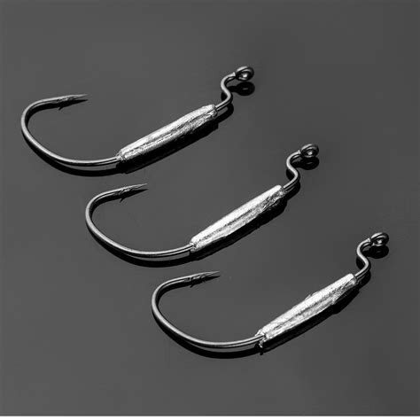 10pcslot High Carbon Steel Fishing Hooks 18g 3g 28g 6g Crank Hook Soft Bait Hook Lure Worm