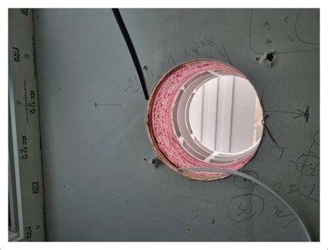 아파트 실내환기를 위해 설치된 전열교환기 에코에어 원 시공사례 현대아인스홈