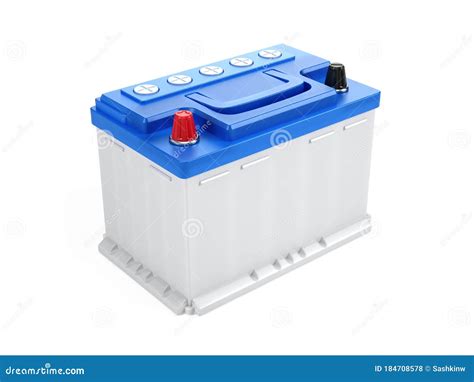 Car Battery Isolated On White Background Stock Illustration
