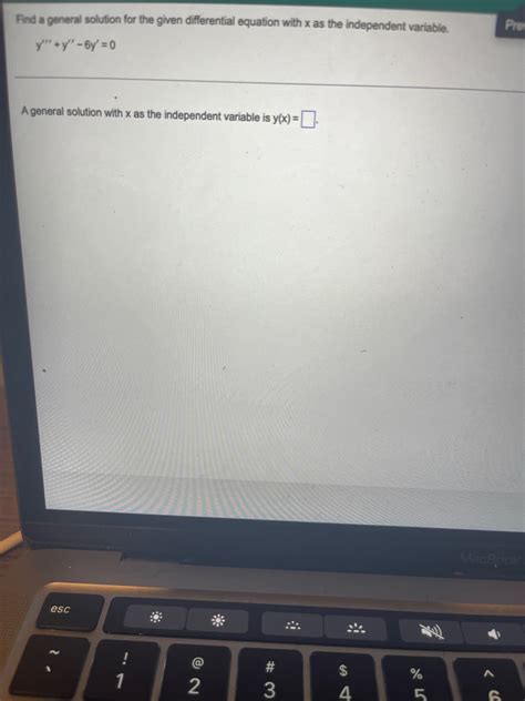 Answered Find A General Solution For The Given Bartleby