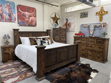 Indian King Size Bedroom Set Dark Finish Monterrey Rustic Furniture