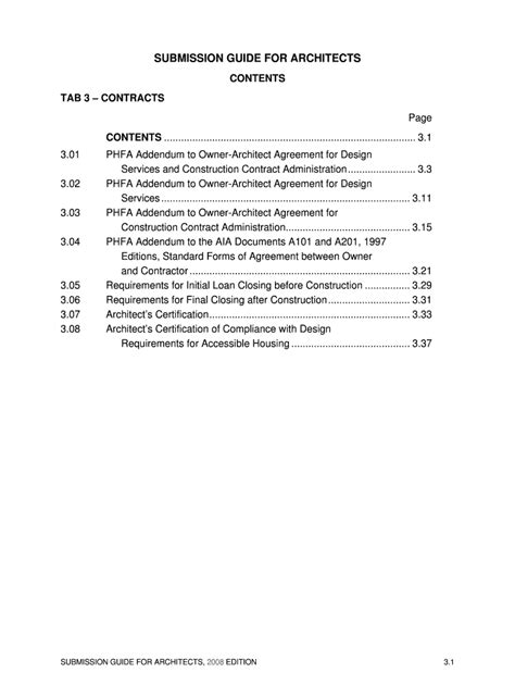 Fillable Online Submission Guide For Architects 2008 Edition Fax Email Print Pdffiller
