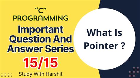 C Programming Important Question And Answer Series 1515 Pointer Bca Ccsu Youtube
