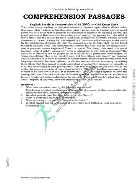 Comprehension Passages Css 2001 22 Pdf Confucianism Knowledge