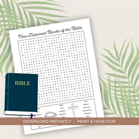 Books Of The Bible Word Searches Printable Bible Word Search Puzzles