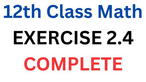 Fsc Math Part 2 Chapter 2 Exercise 24 Complete Differentiation 12th Class Math Youtube