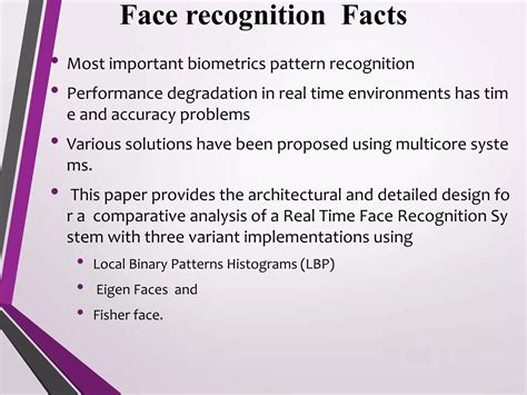 Comparative Analysis For A Real Time Face Recognition System Using