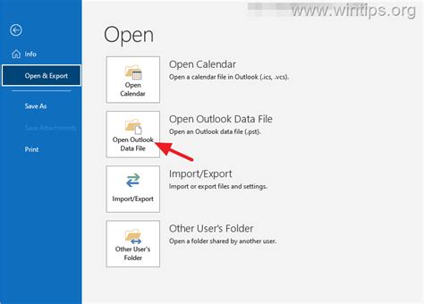 How To Export Outlook Emails To An Outlook PST Data File WinTips Org